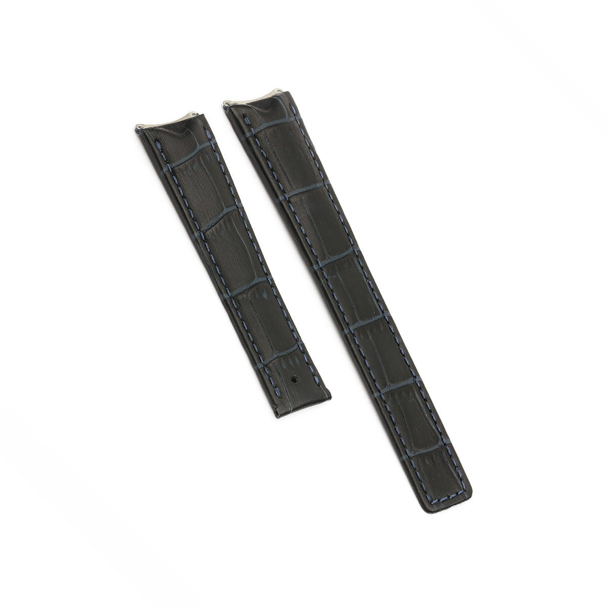 19mm 6000 Bule Crocodile Blue Stitch Tag Heuer Style Watch Strap