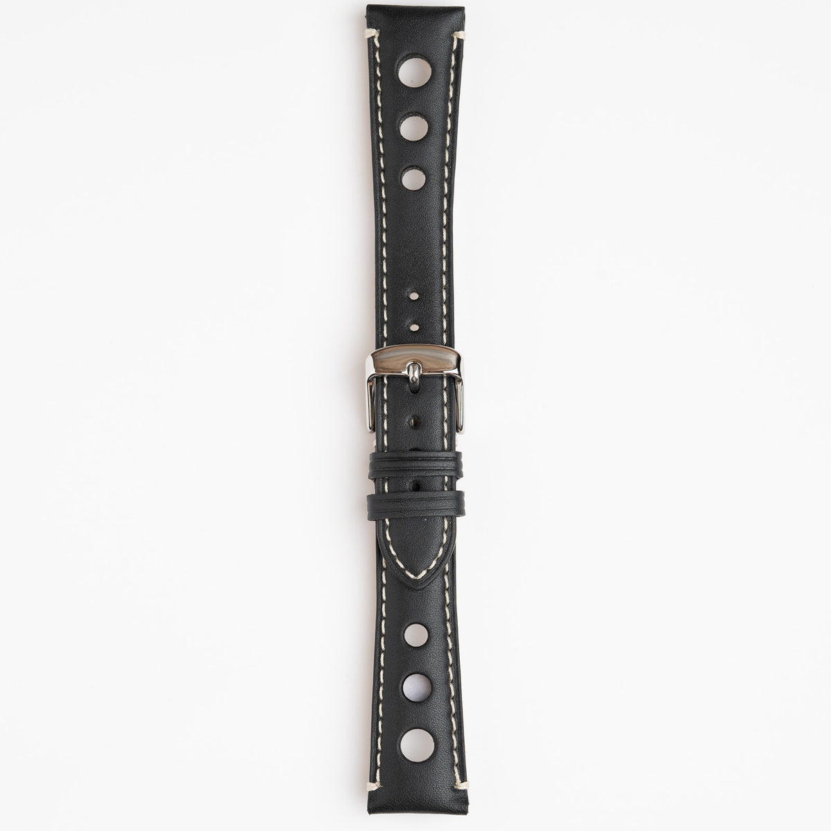 Black Vintage Rally Watch Strap
