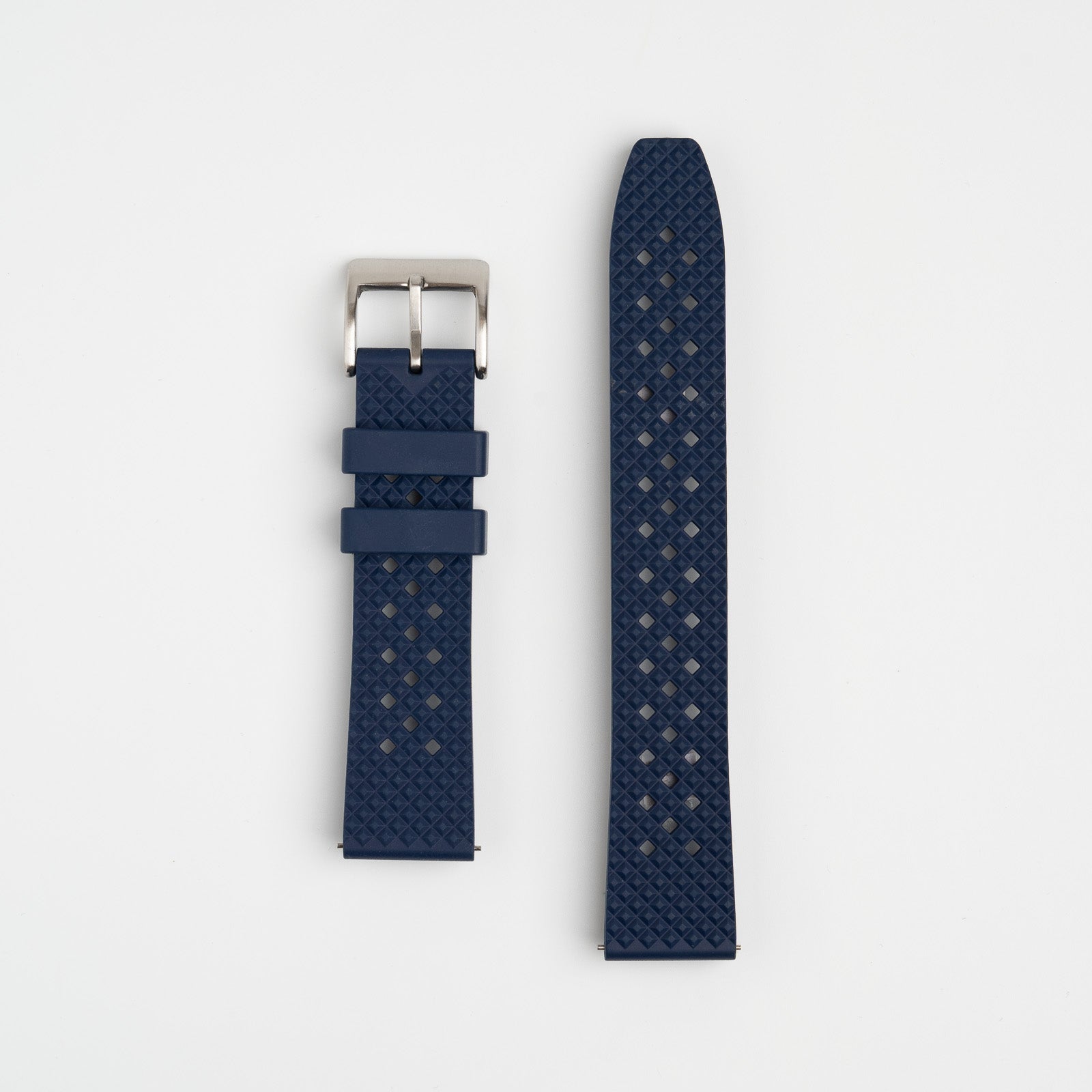 Navy FKM Rubber Watch Strap with Quick Release | Stylishly Robust