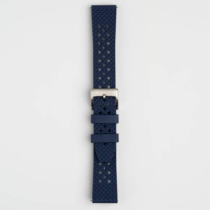 Navy FKM Rubber Watch Strap with Quick Release | Stylishly Robust