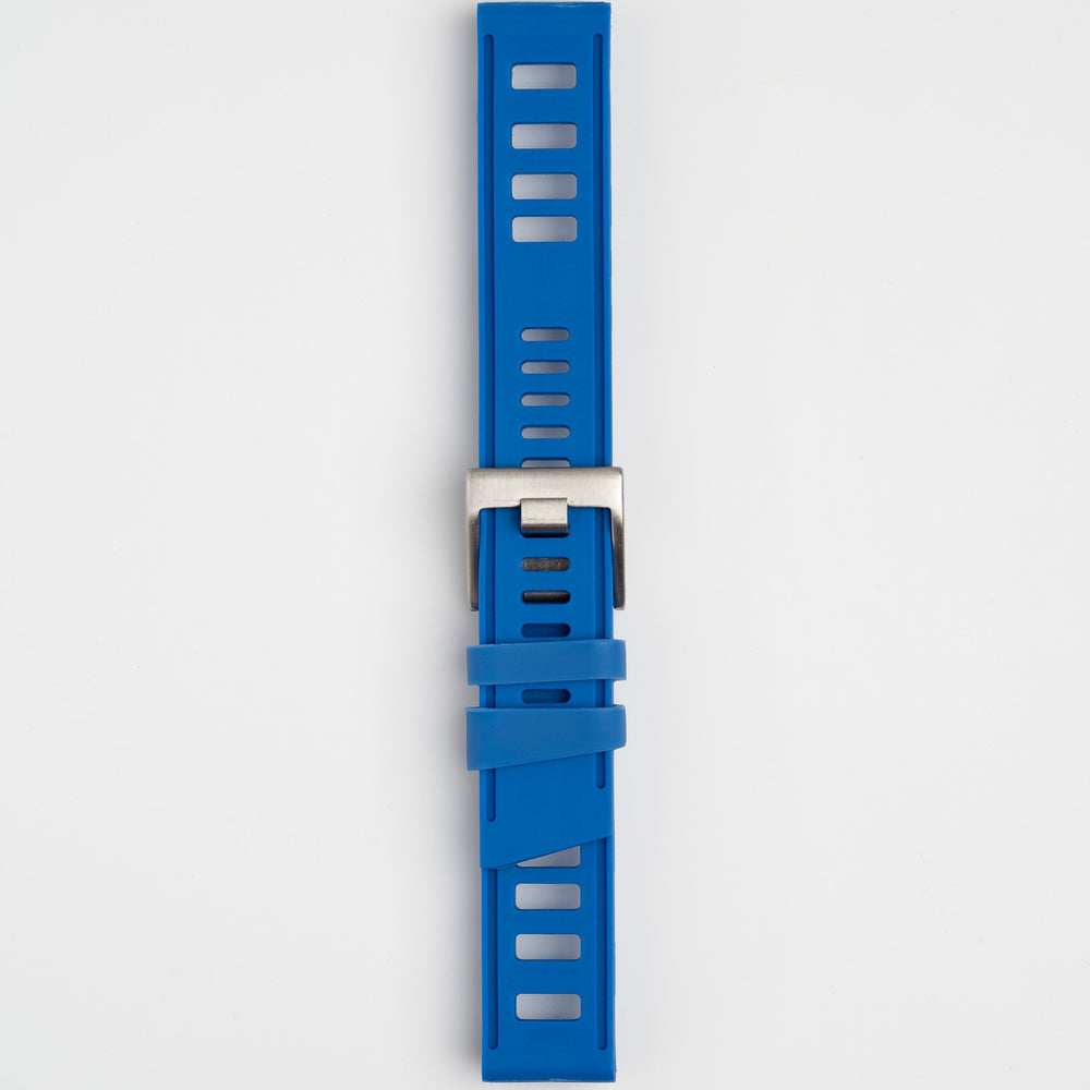 Blue ISO Dive Silicone Watch Strap