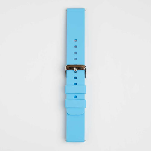 Blue Plain Silicone Quick Release Watch Strap