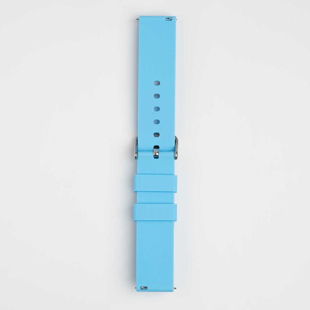 Blue Plain Silicone Quick Release Watch Strap