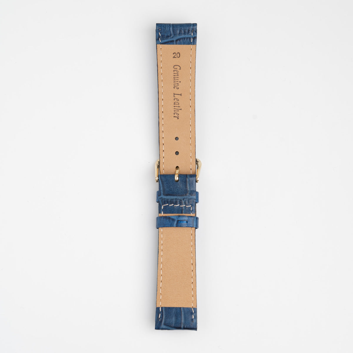 Alligator Value Padded Blue Watch Strap