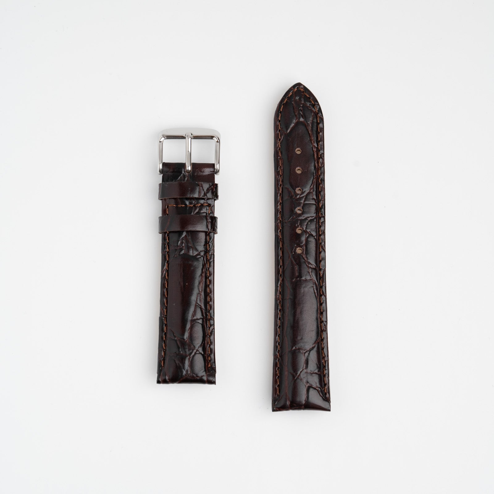 Brown Crocodile Grain XL Watch Strap