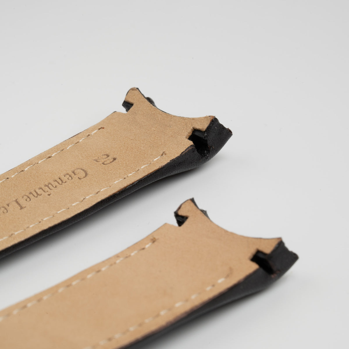 Brown Curved End Watch Strap