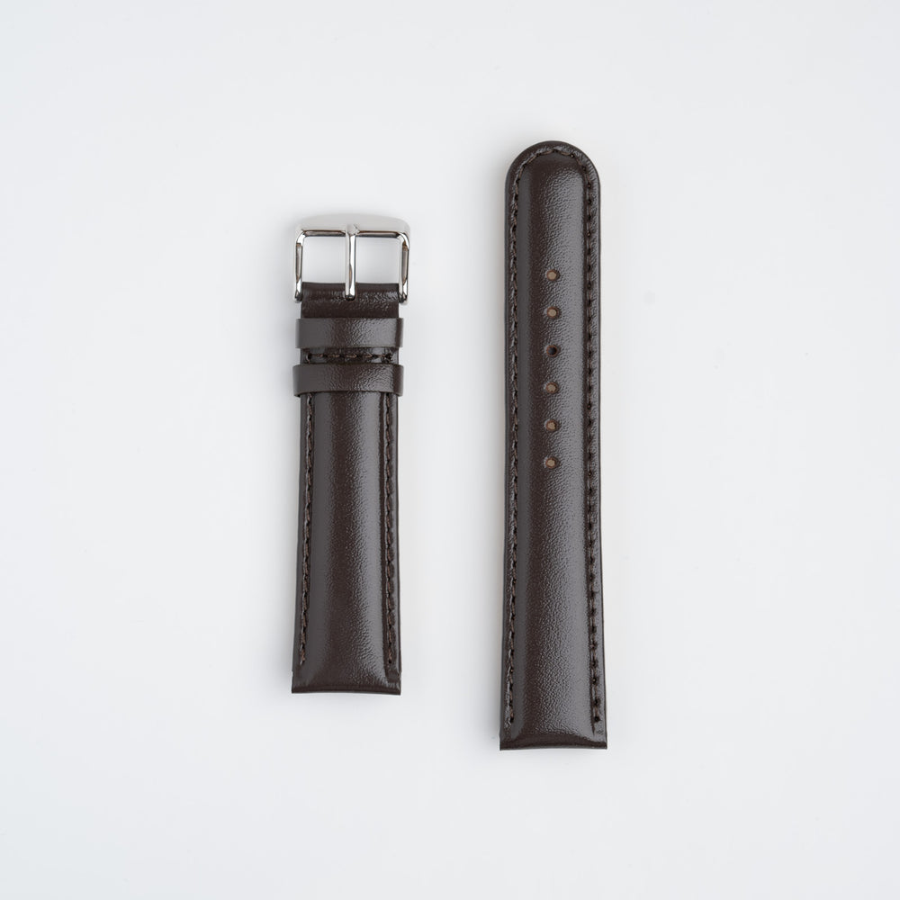 Brown Extra Long Padded Watch Strap