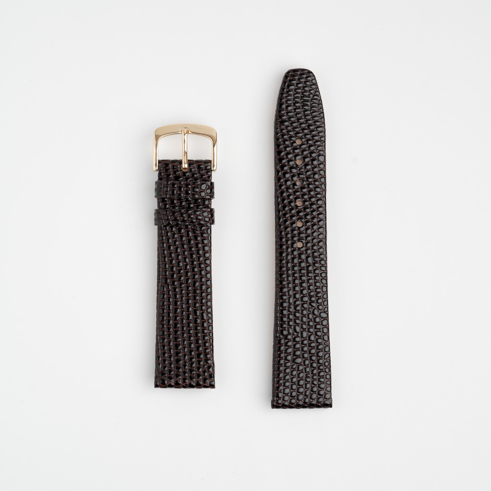 Brown Flat Lizard Grain Watch Strap