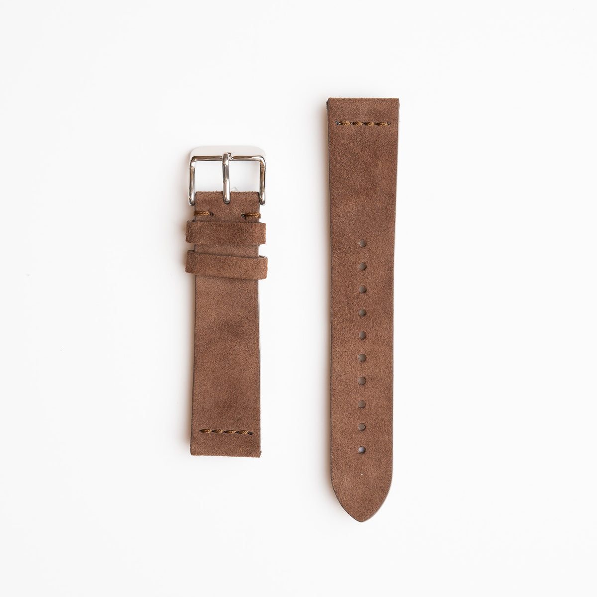 Brown Napped Suede Watch Strap