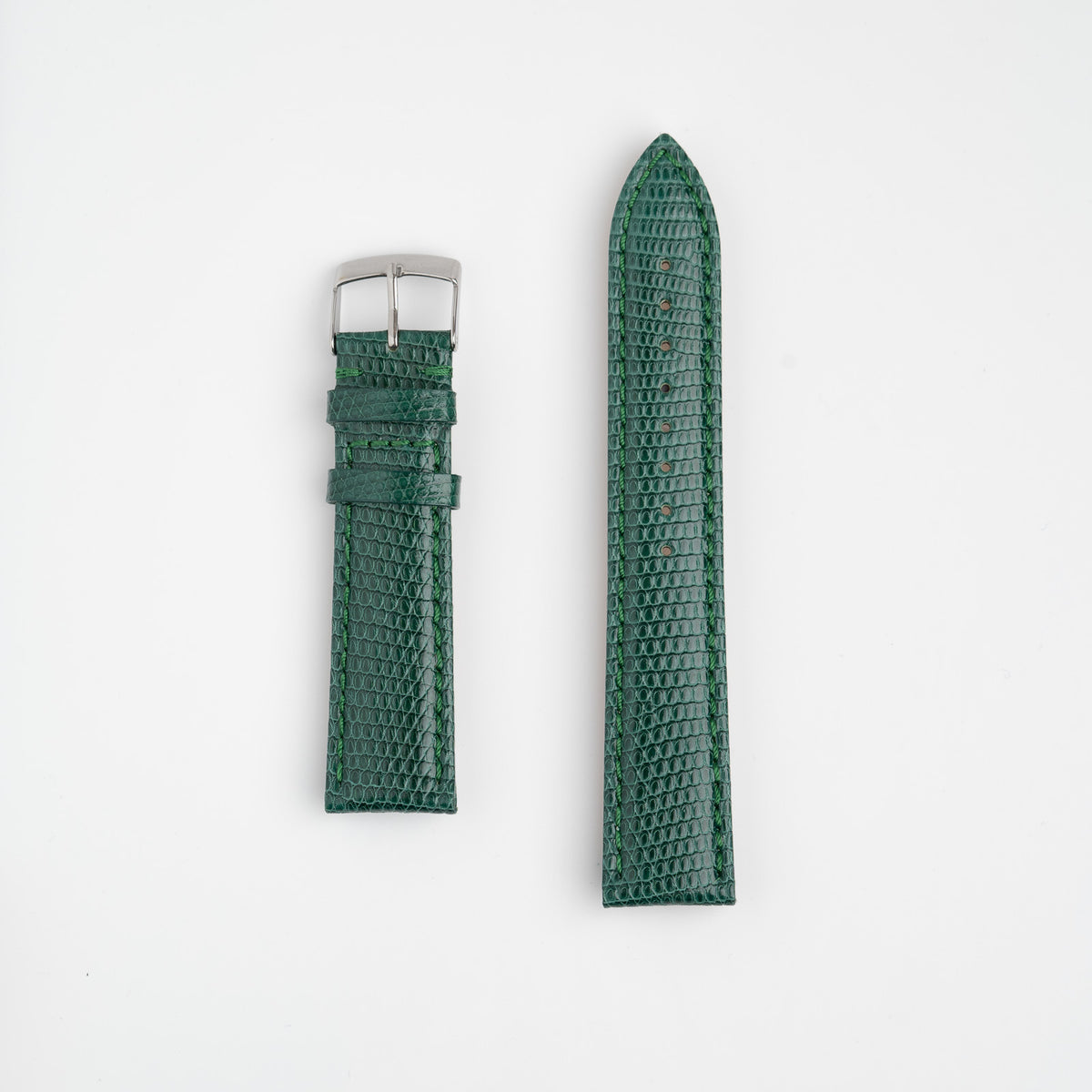Green Genuine Lizard Watch Strap