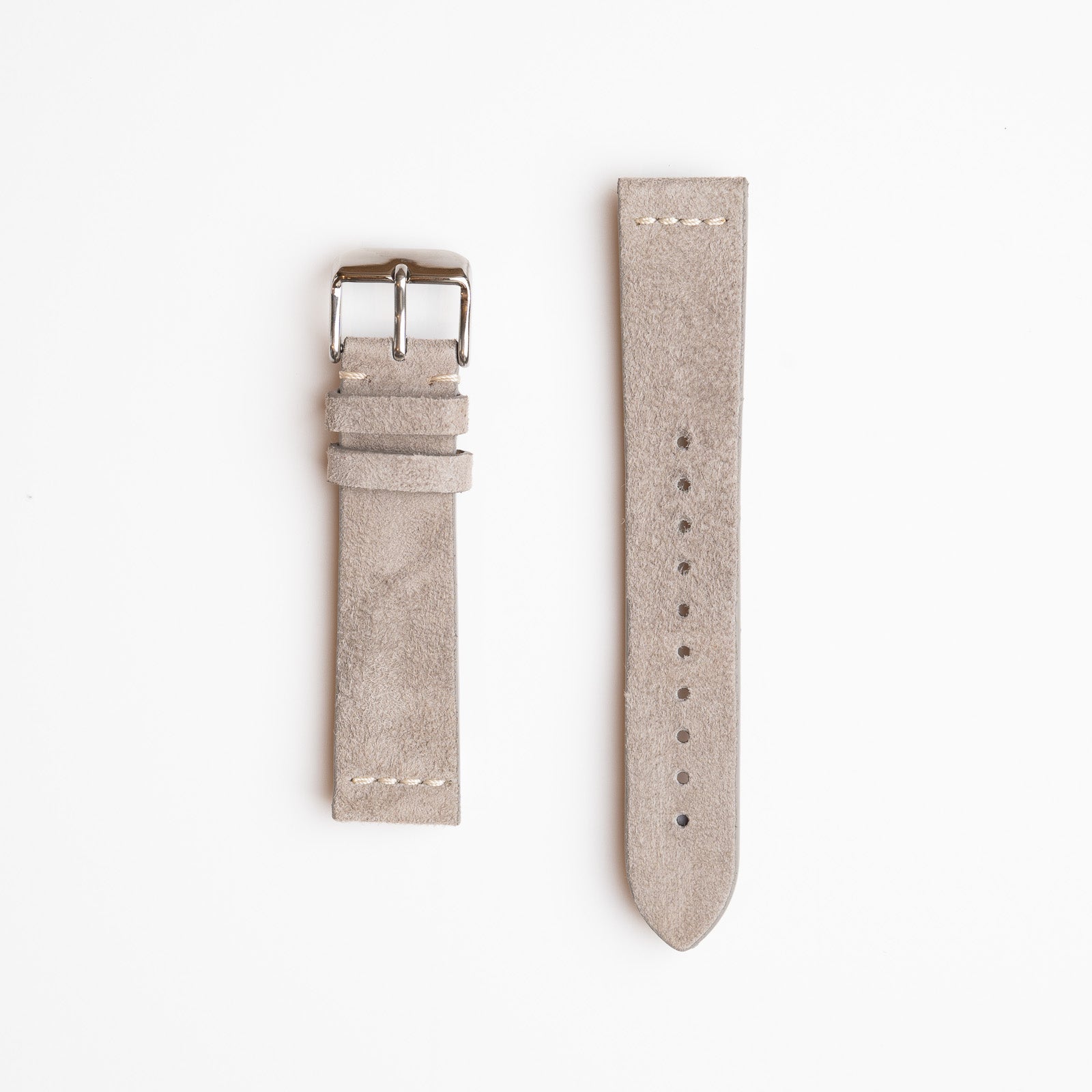 White Napped Suede Watch Strap