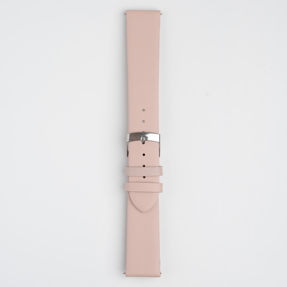 Pink Plain Leather Quick Release Watch Strap