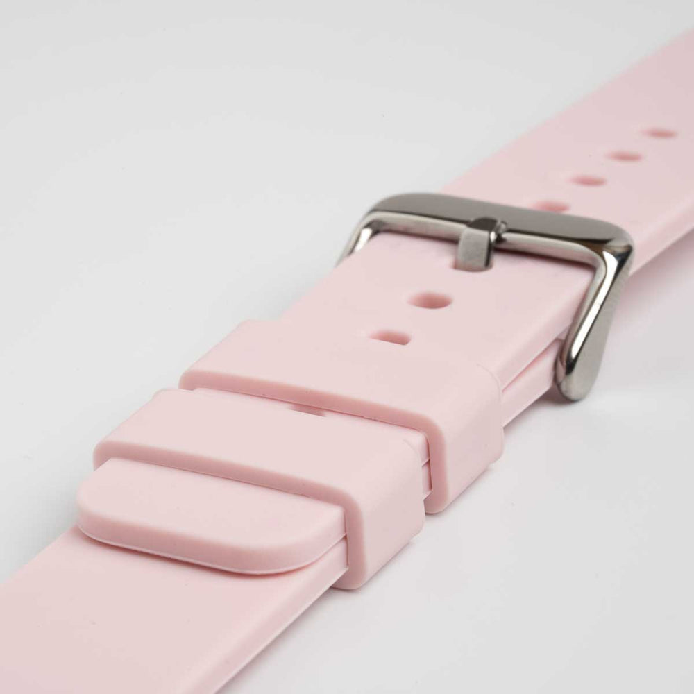 Pink Plain Silicone Quick Release Watch Strap