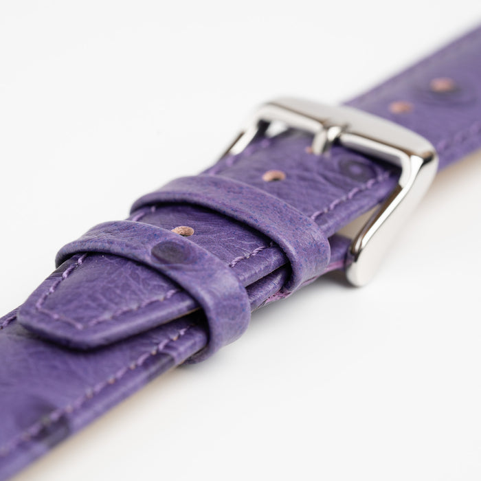 Purple Ostrich Grain Watch Strap