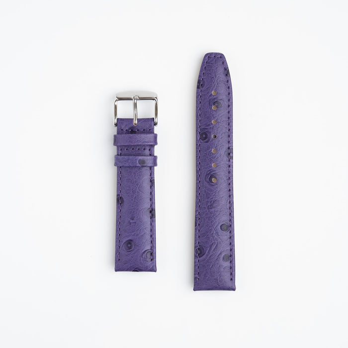 Purple Ostrich Grain Watch Strap