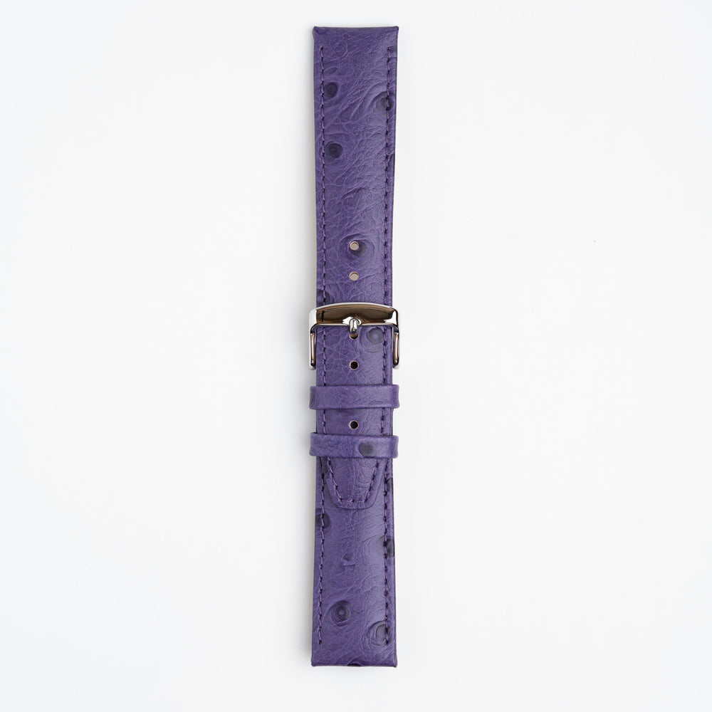 Purple Ostrich Grain Watch Strap