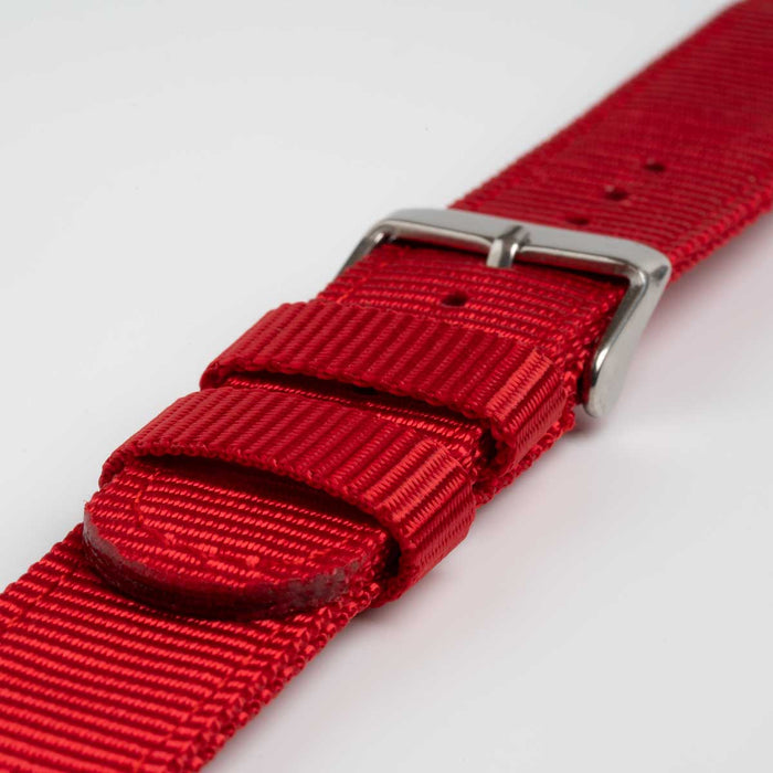 Red Nylon Quick Release Watch Strap