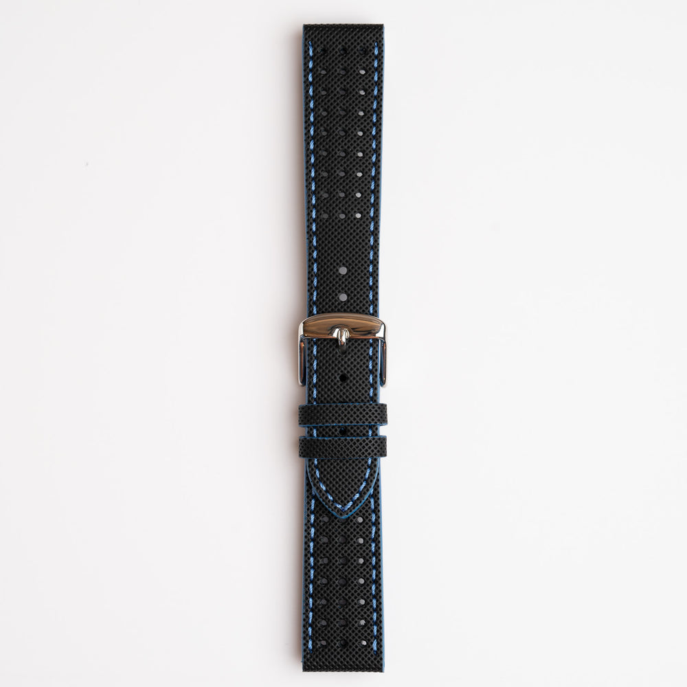 Ocean Sport Black & Blue Stitch Watch Strap