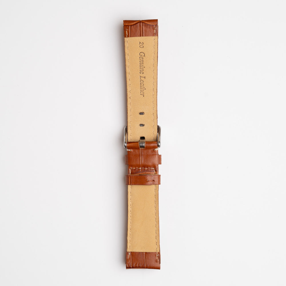 Tan Alligator Grain Watch Strap
