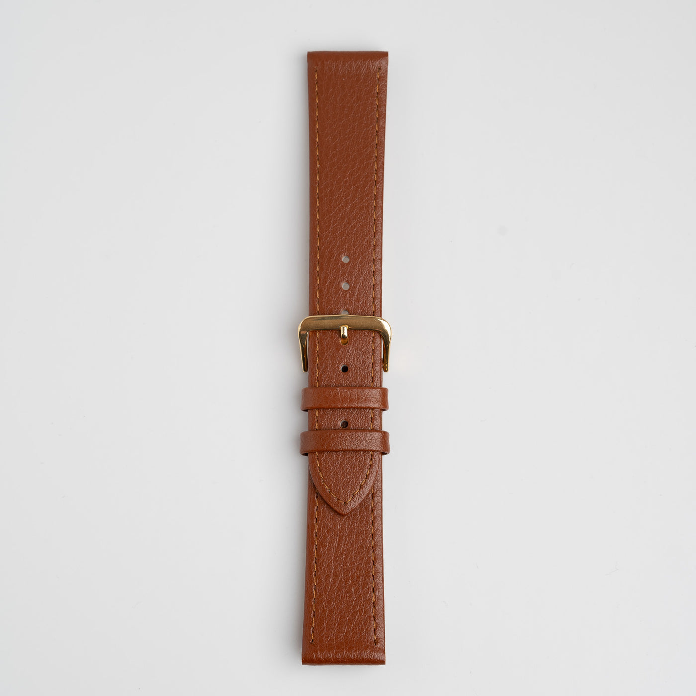 Tan Extra Long Buffalo Grain Leather Watch Strap