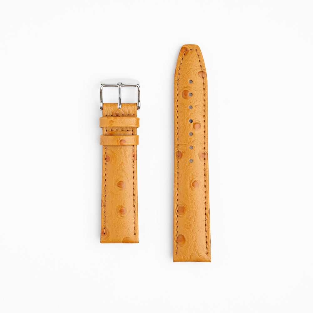 Tan Ostrich Grain Watch Strap