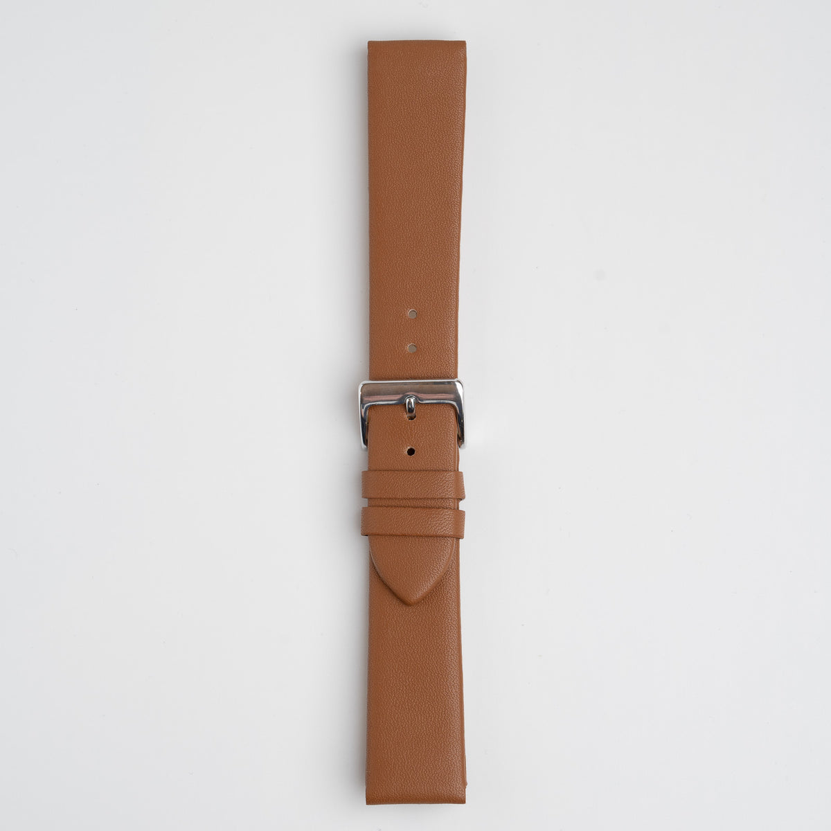 Tan Unstitched Smooth Leather Watch Strap