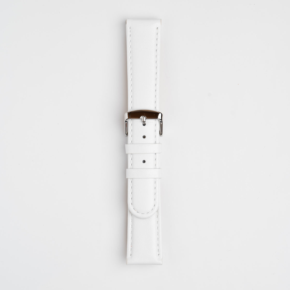 White Extra Long Padded Watch Strap