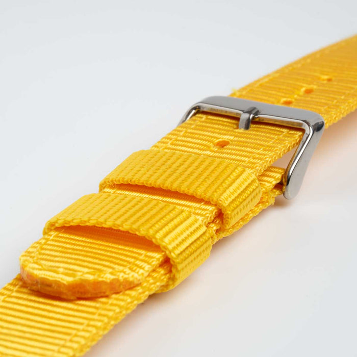 Yellow Nylon Quick Release Watch Strap