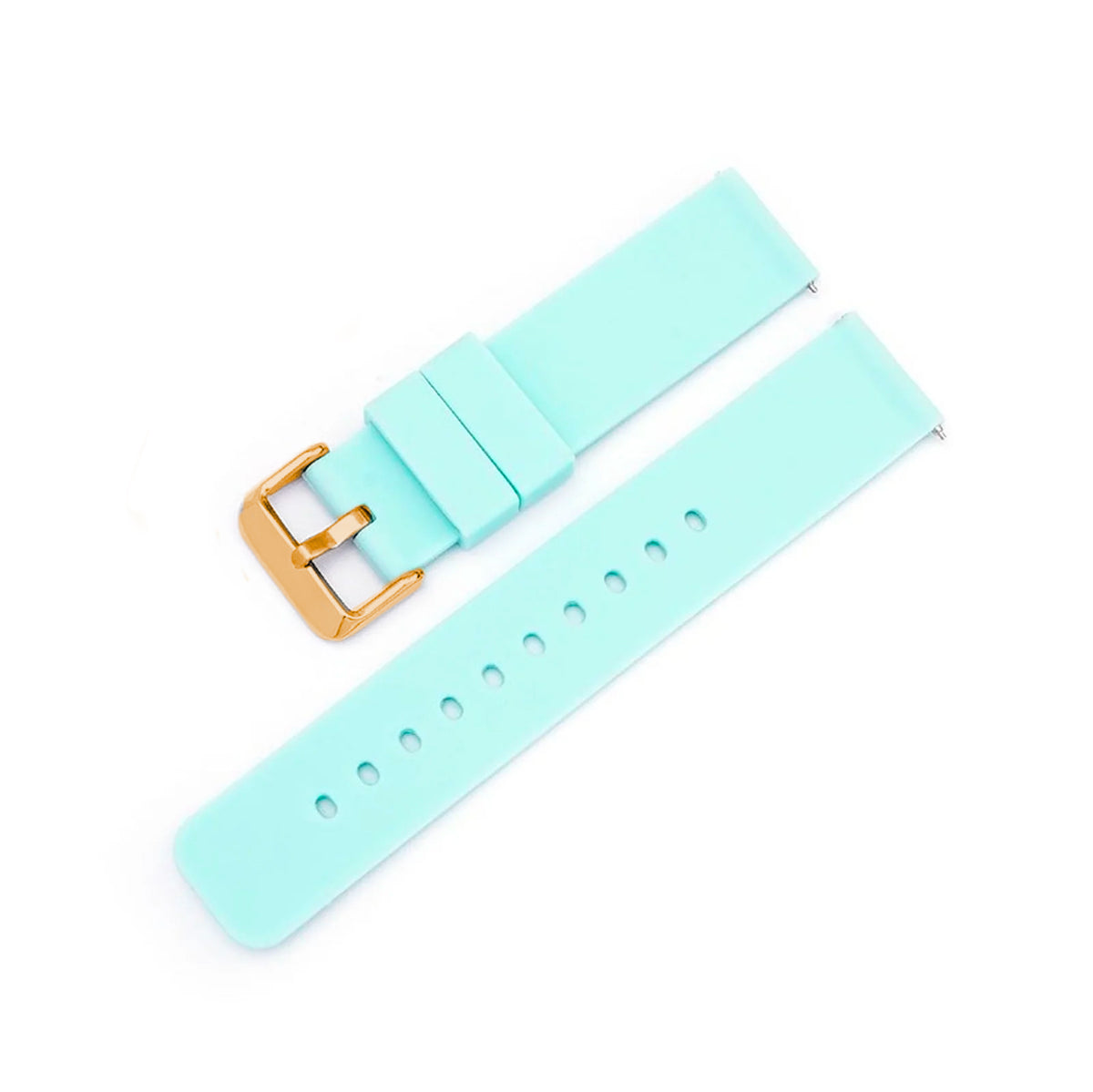 Light Blue Plain Silicone Quick Release Watch Strap